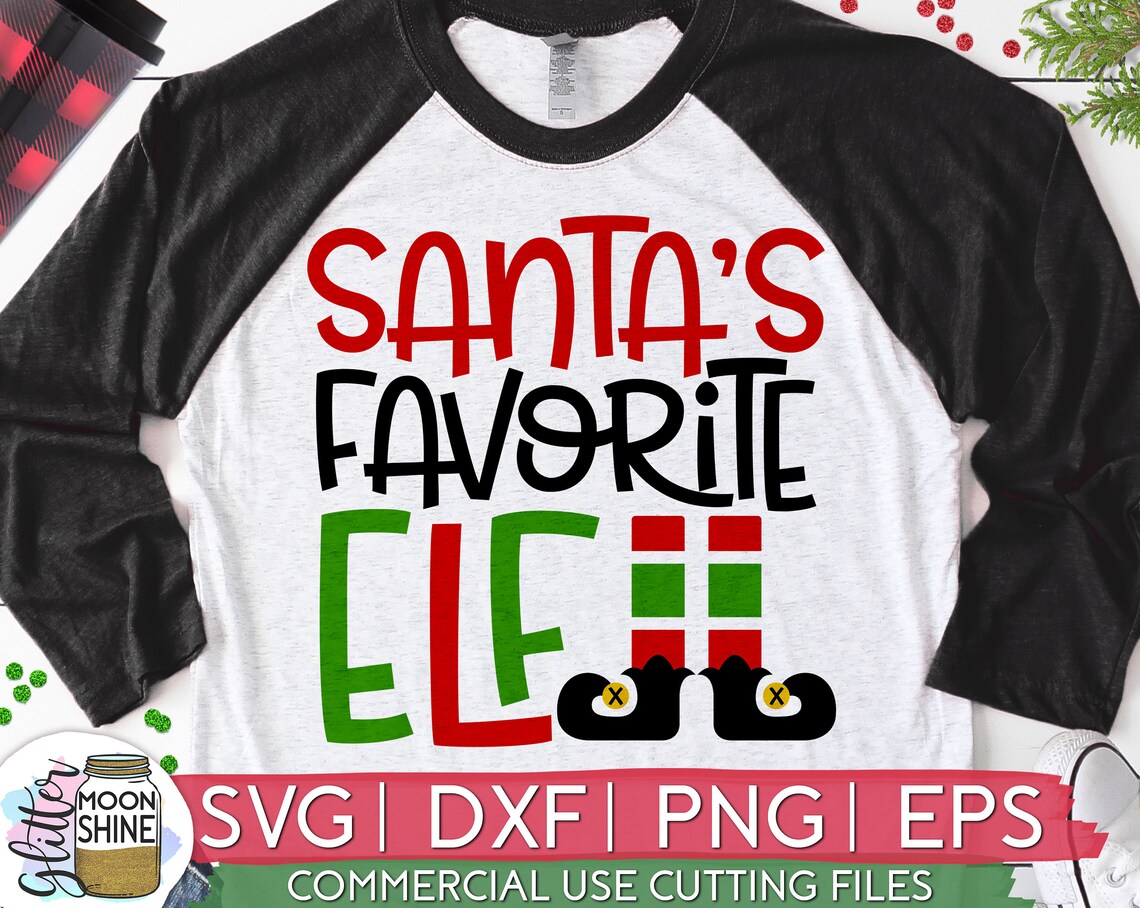 Santa's Favorite Elf Svg Dxf Png Eps Files for Cutting - Etsy