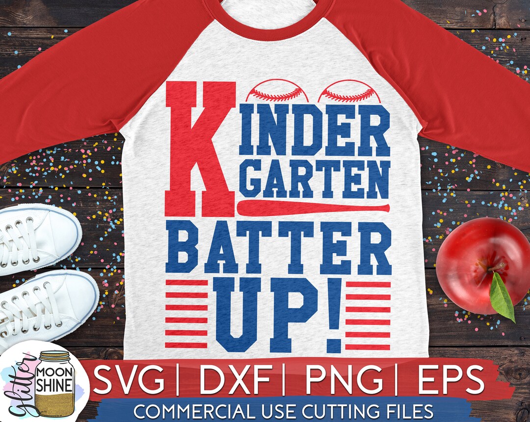 Kindergarten Grade Batter up Svg Eps Png Dxf Cutting Files for ...