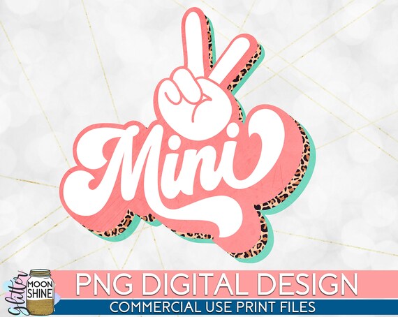Mini Retro Peace Sign Pink PNG Print File for Sublimation or | Etsy
