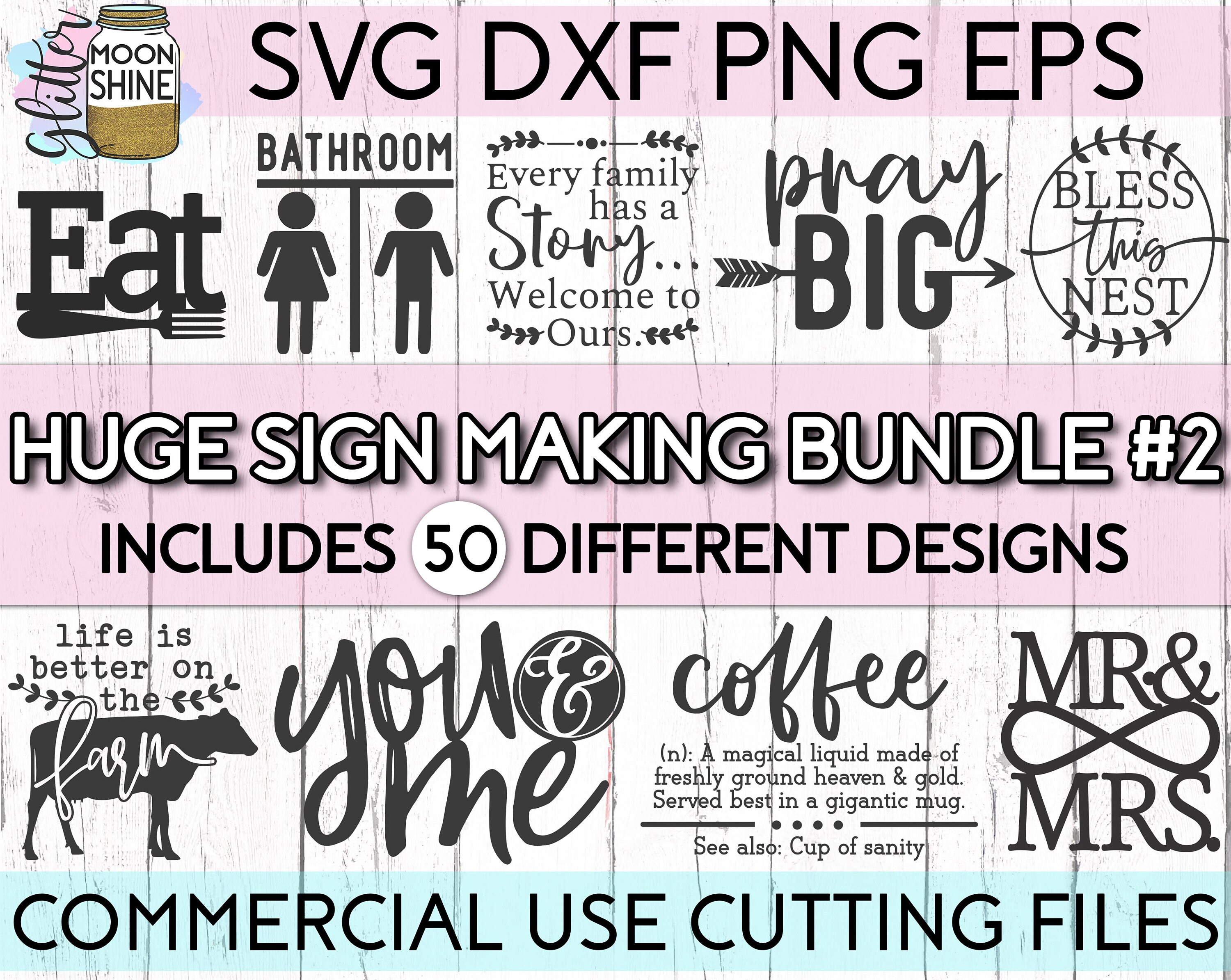 Huge Sign Making Bundle of 50 Svg Eps Dxf Png Files for | Etsy