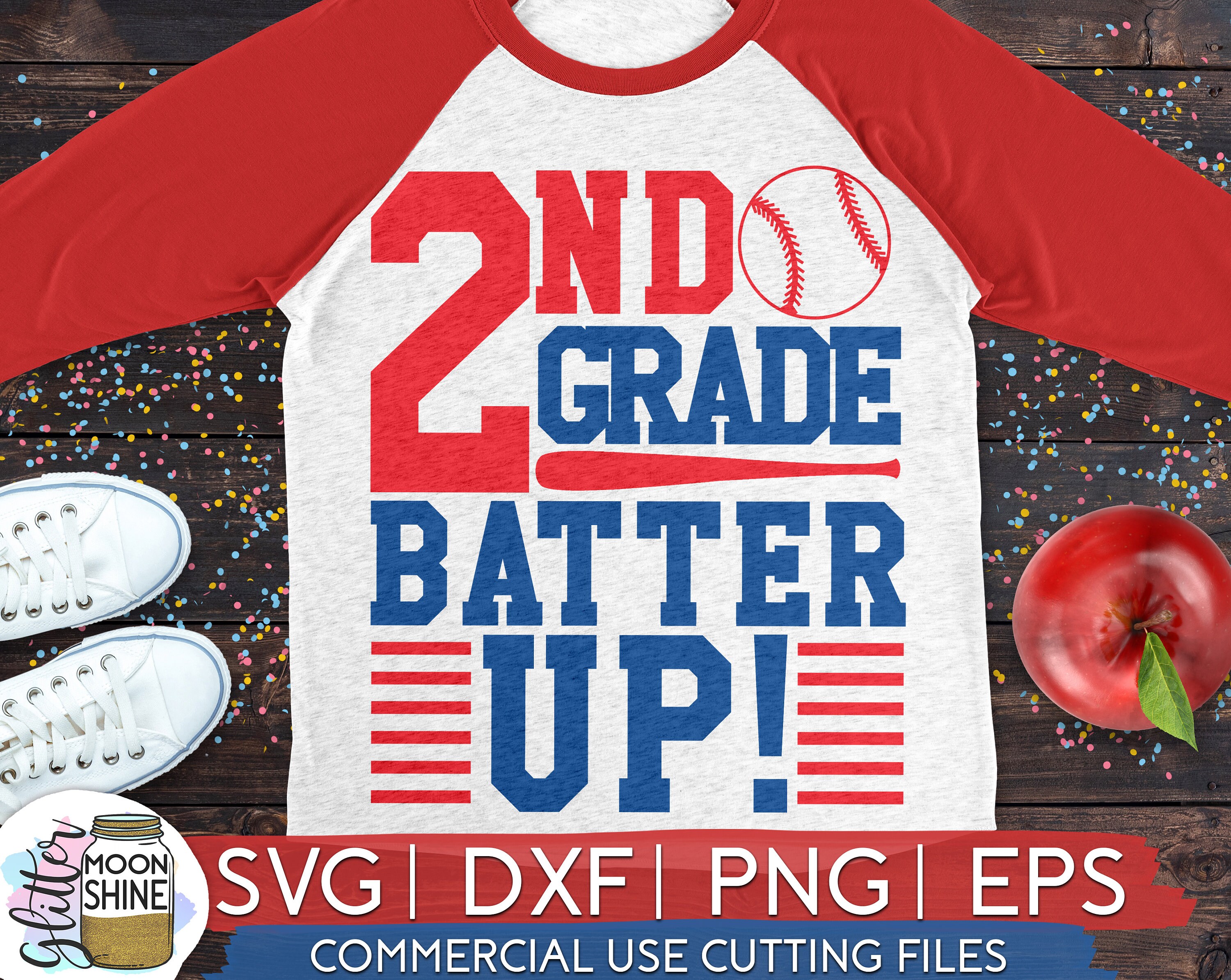 2nd Grade Batter up Svg Eps Png Dxf Cutting Files for | Etsy