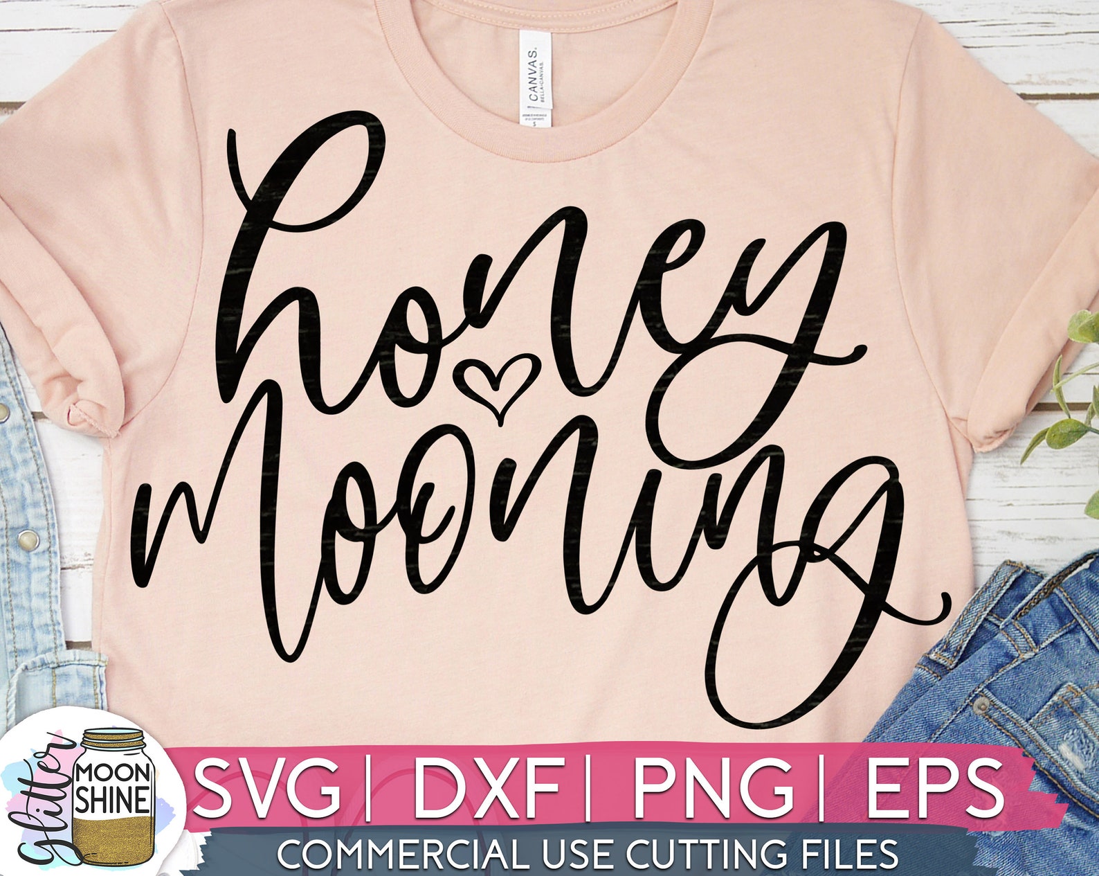 Honey Mooning Script Svg Eps Dxf Png Files for Cutting | Etsy