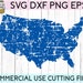 Distressed United States Map Svg Dxf Eps Png Files for Cutting Machines ...