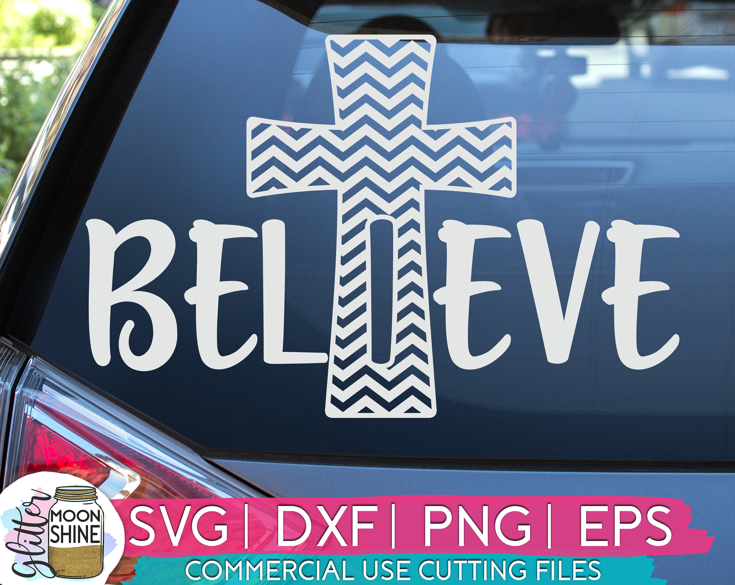 Believe Cross svg eps dxf png Files for Cutting Machines Cameo | Etsy