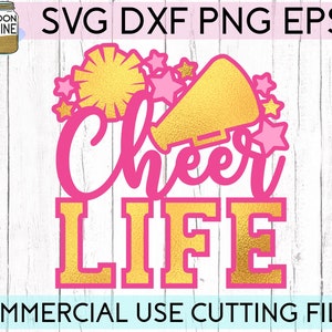 Cheer Life Svg Eps Dxf Png Cutting Files for Silhouette Cameo Cricut ...
