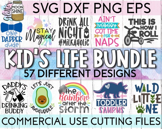 Kid's Life Bundle of 57 Svg Dxf Eps Png Files for Cutting - Etsy