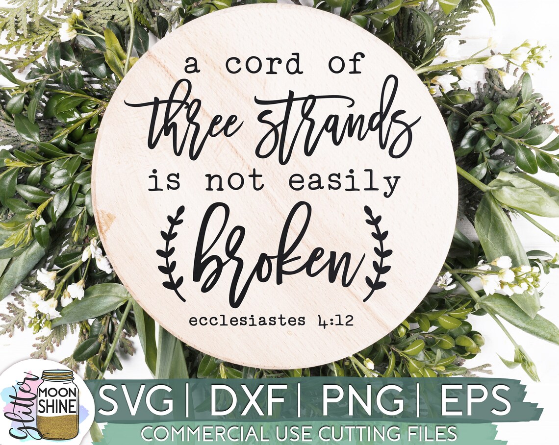 A Cord of Three Strands Svg Eps Dxf Png Files for Cutting - Etsy