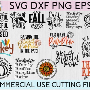 Big Fall Bundle of 28 #2 Svg Dxf Eps Png Files for Cutting Machines ...