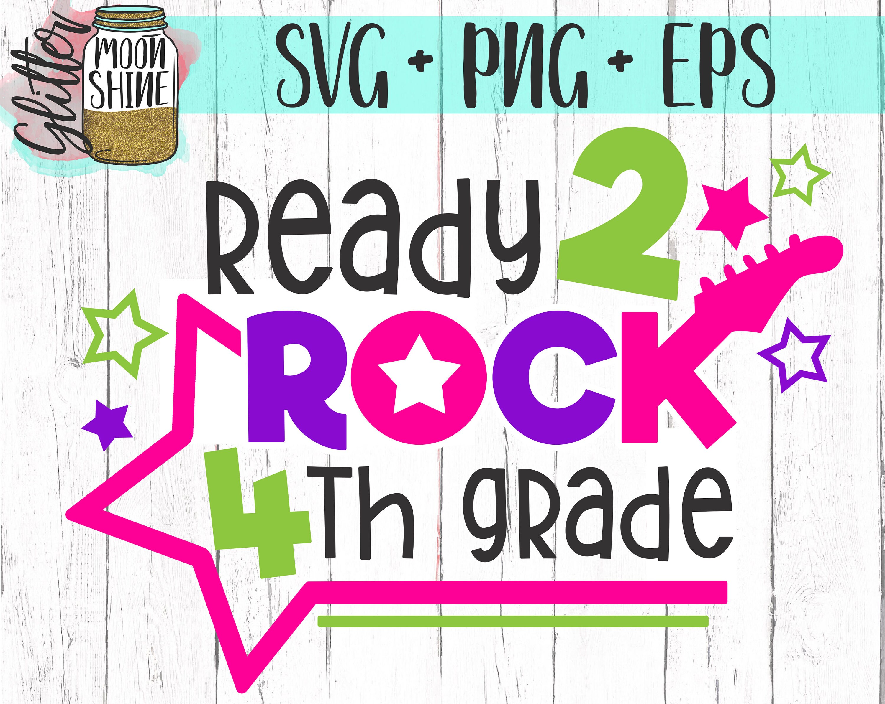 Ready 2 Rock Fourth Grade svg eps png cutting files for | Etsy