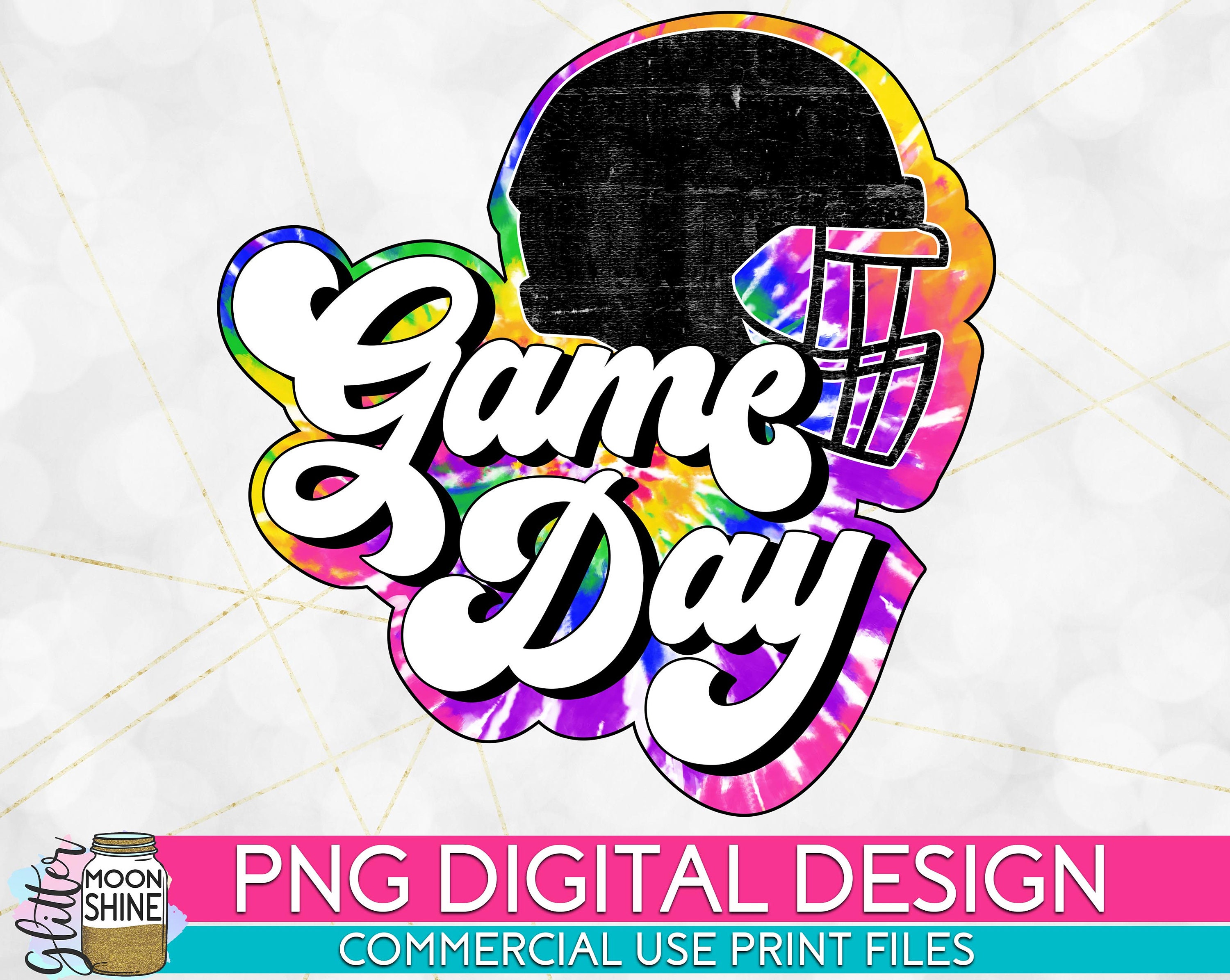 Game Day Helmet Tie Dye PNG Print File for Sublimation or | Etsy