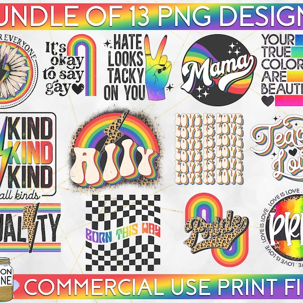 Gay Pride Sublimation Designs - Etsy