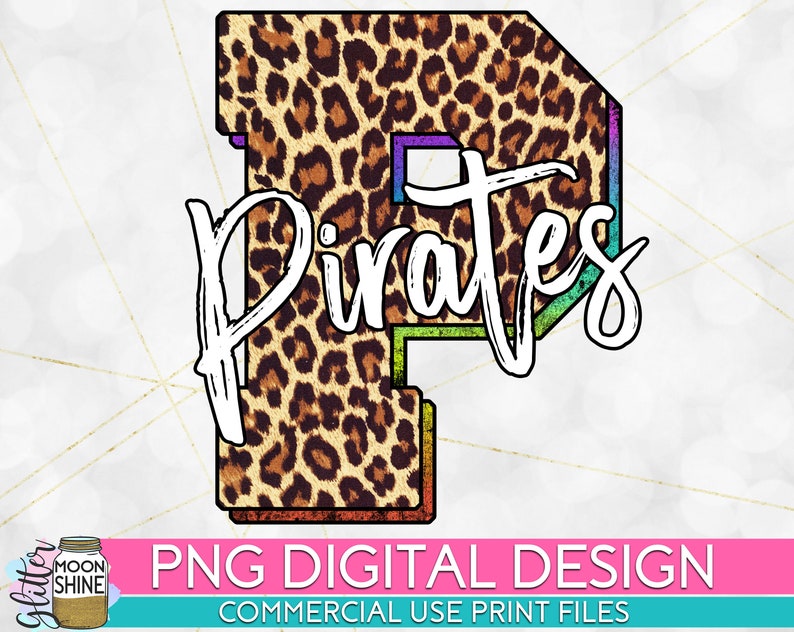 Pirates Team Leopard PNG Print File for Sublimation or Print | Etsy