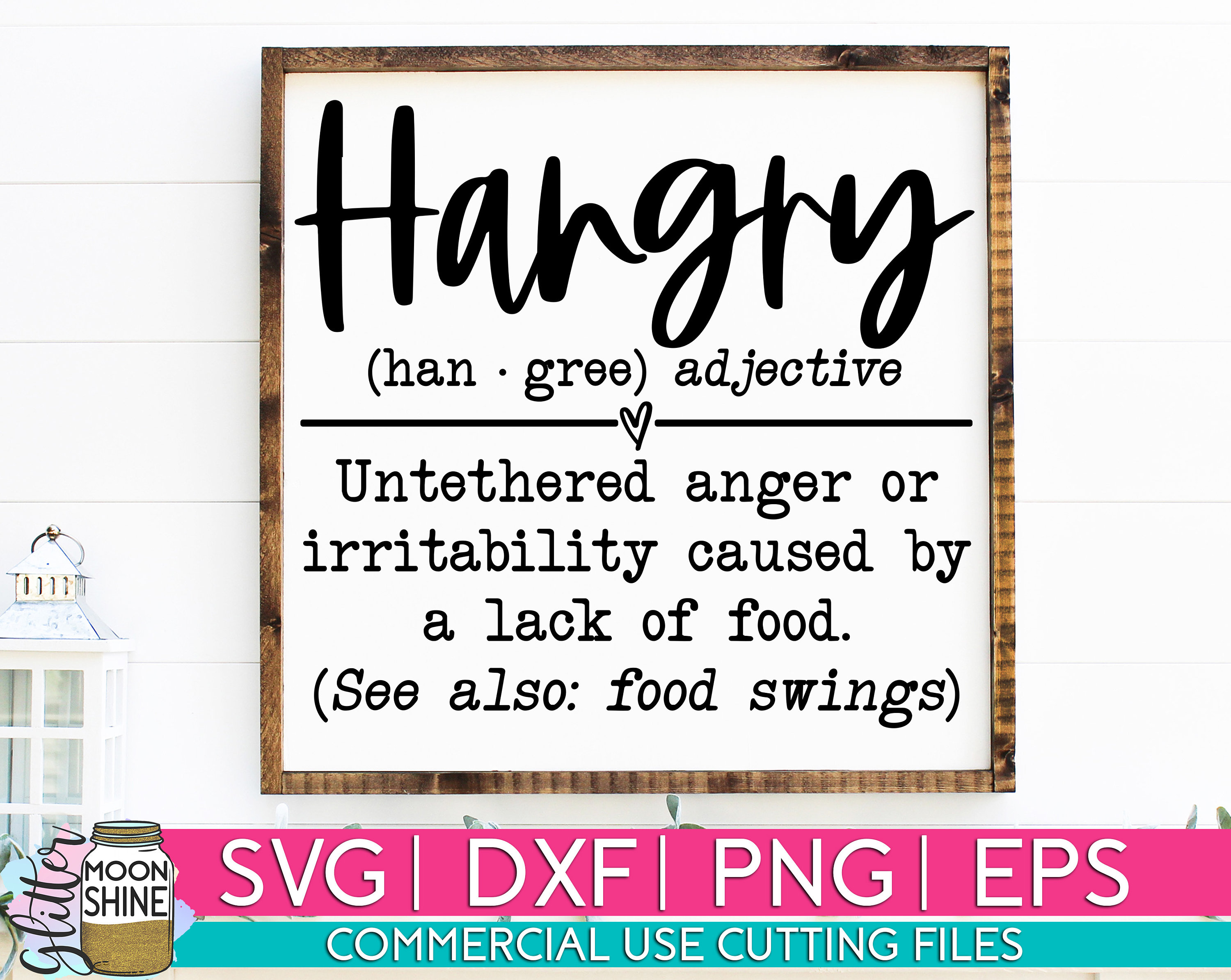 Hangry Definition Svg Eps Dxf Png Files for Cutting Machines | Etsy
