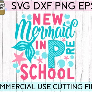 New Mermaid in Preschool Svg Eps Png Cutting Files for Silhouette Cameo ...