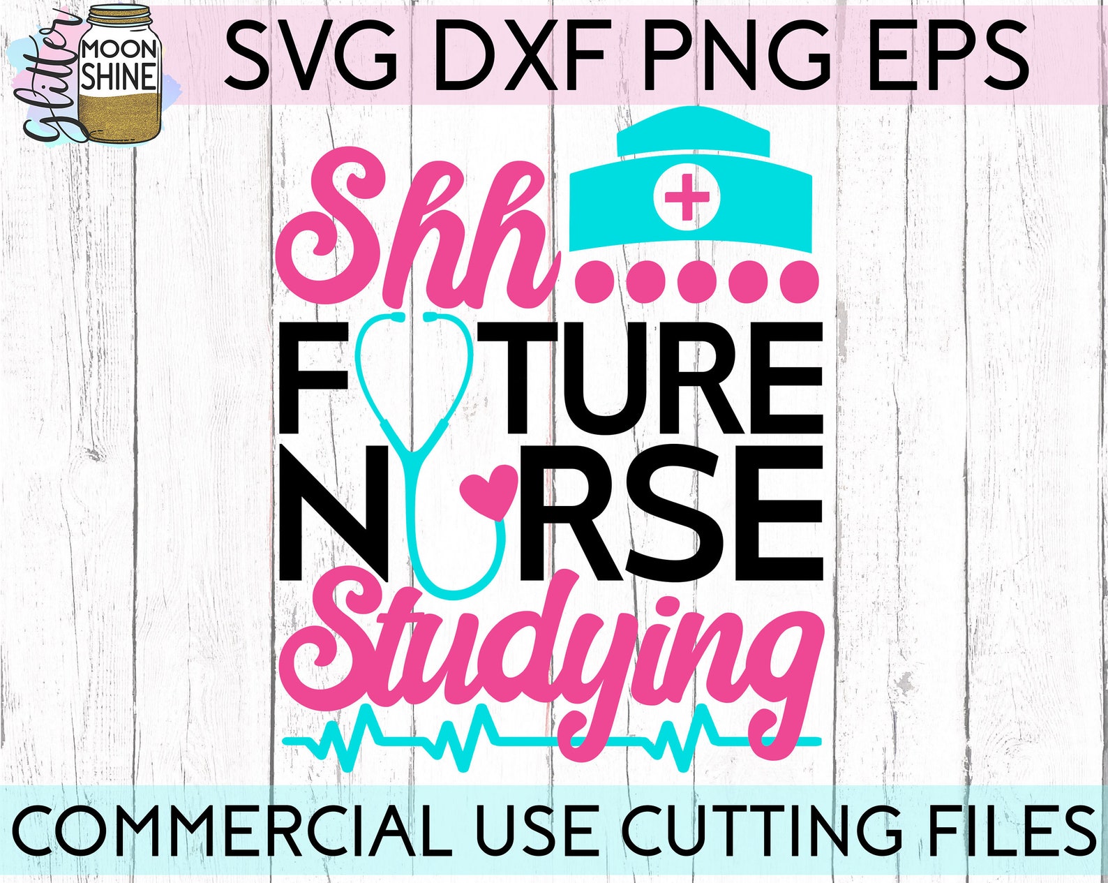 Shh Future Nurse Studying Svg Eps Dxf Png Files for Cutting - Etsy