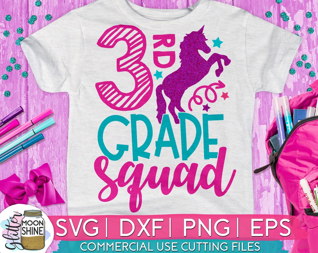 Third Grade Squad Svg Eps Png Cutting Files for Silhouette Cameo Cricut ...