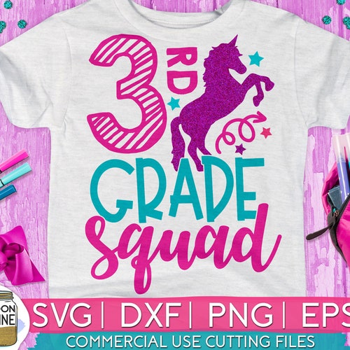 3rd Grade Svg Third Grade Design Teacher Svg Back to School - Etsy