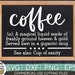 Coffee Definition Svg Eps Dxf Png Files for Cutting Machines Cameo ...