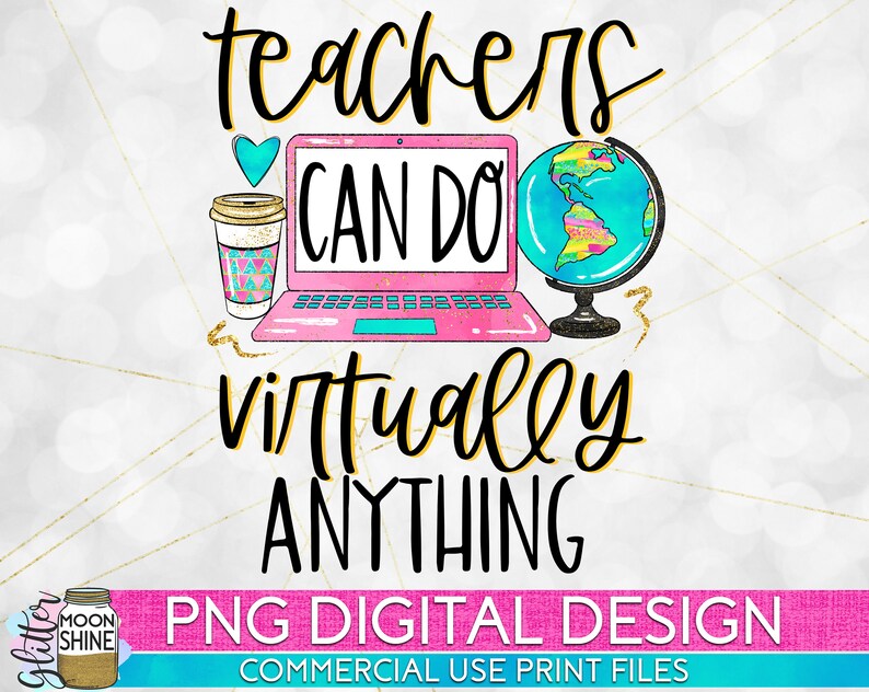 Teachers Can Do Virtually Anything Pink PNG Print File for - Etsy