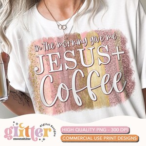 Jesus & Coffee Blush Brush PNG Print File for Sublimation or Print, DTG ...