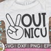 Peace Out NICU Svg Dxf Eps Png Files for Cutting Machines Cameo Cricut ...
