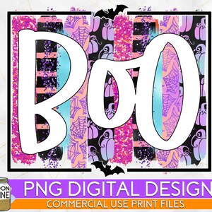 Boo Brush Strokes Pink PNG Print File for Sublimation or Print ...