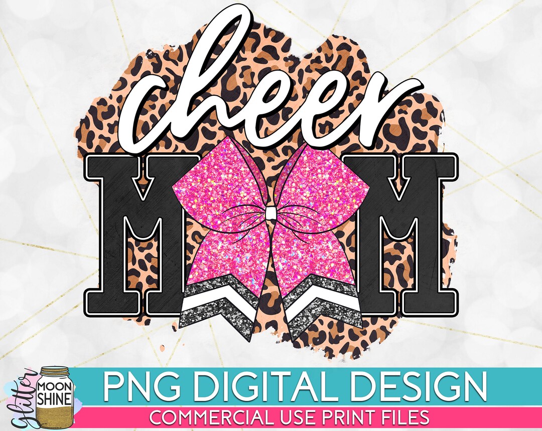 Cheer Mom Leopard PNG Print File for Sublimation or Print, DTG, Cheer ...