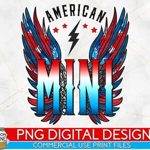 American Mini Wings PNG Print File for Sublimation or Print - Etsy