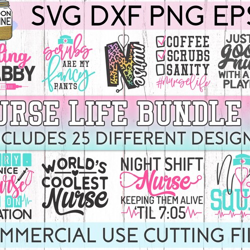 CNA Nurse Monogram Frame Bundle Svg Dxf Png Eps Cutting Files - Etsy