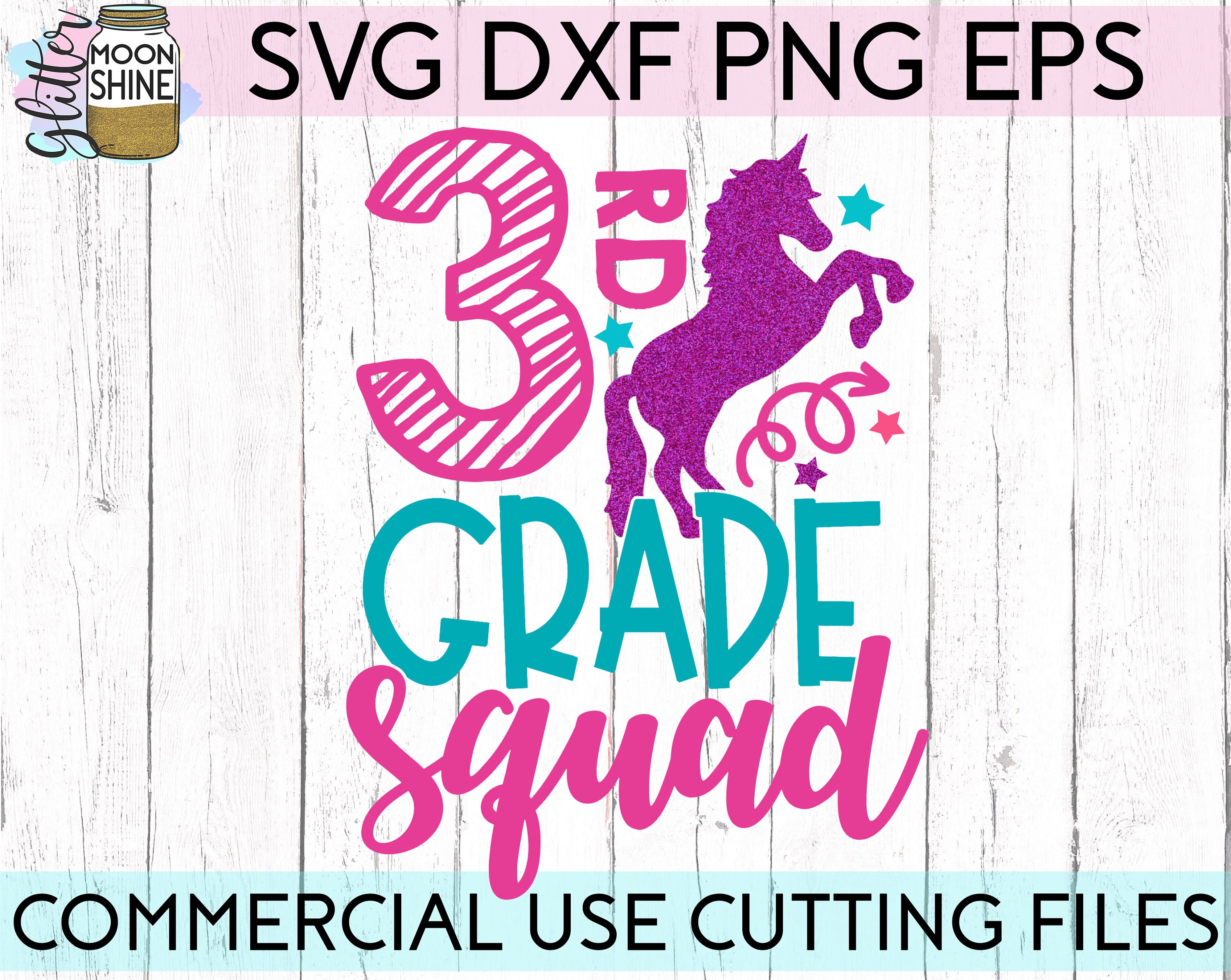 Third Grade Squad Svg Eps Png Cutting Files for Silhouette | Etsy