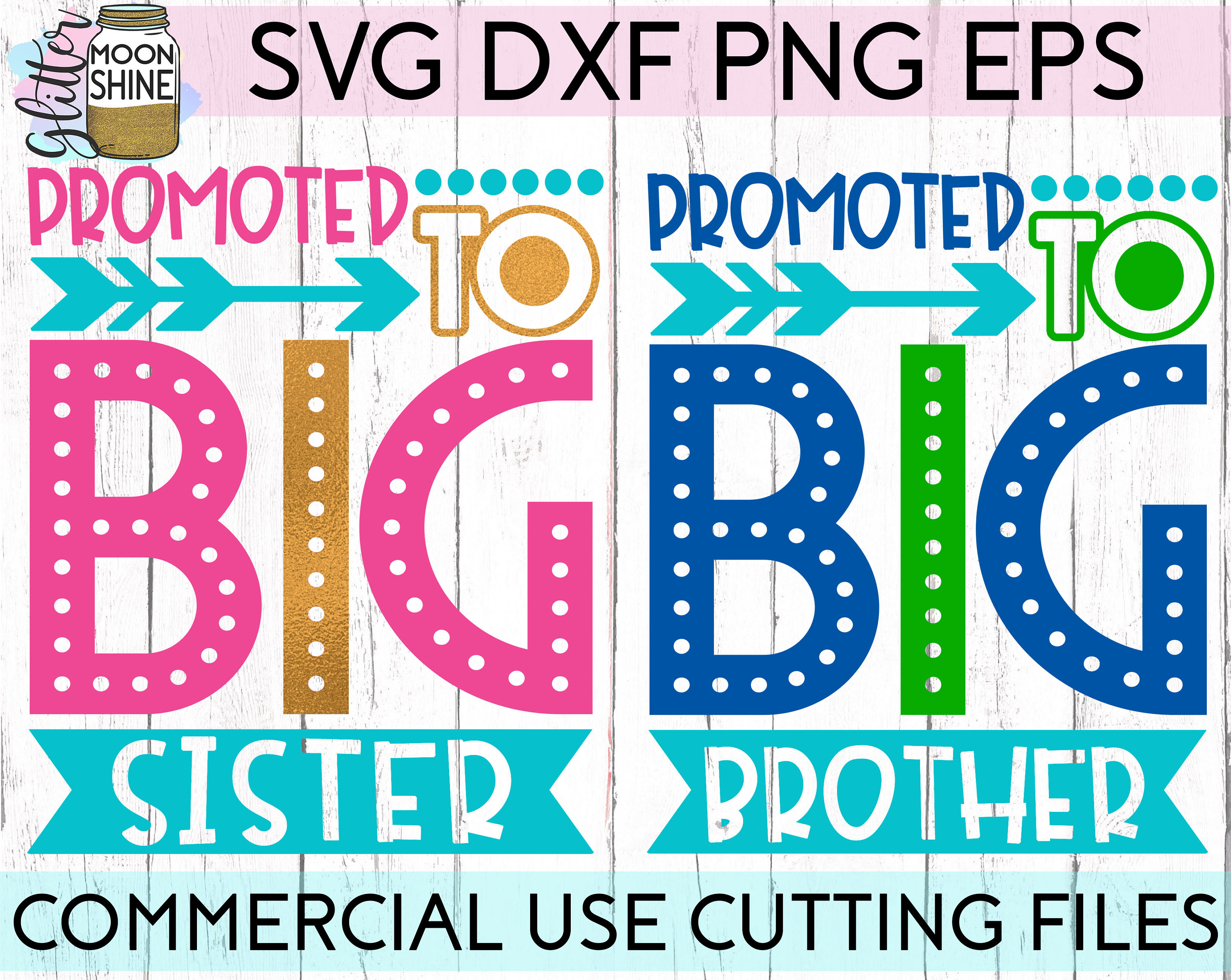 Promoted To Big Brother And Sister Set svg dxf eps png Files | Etsy