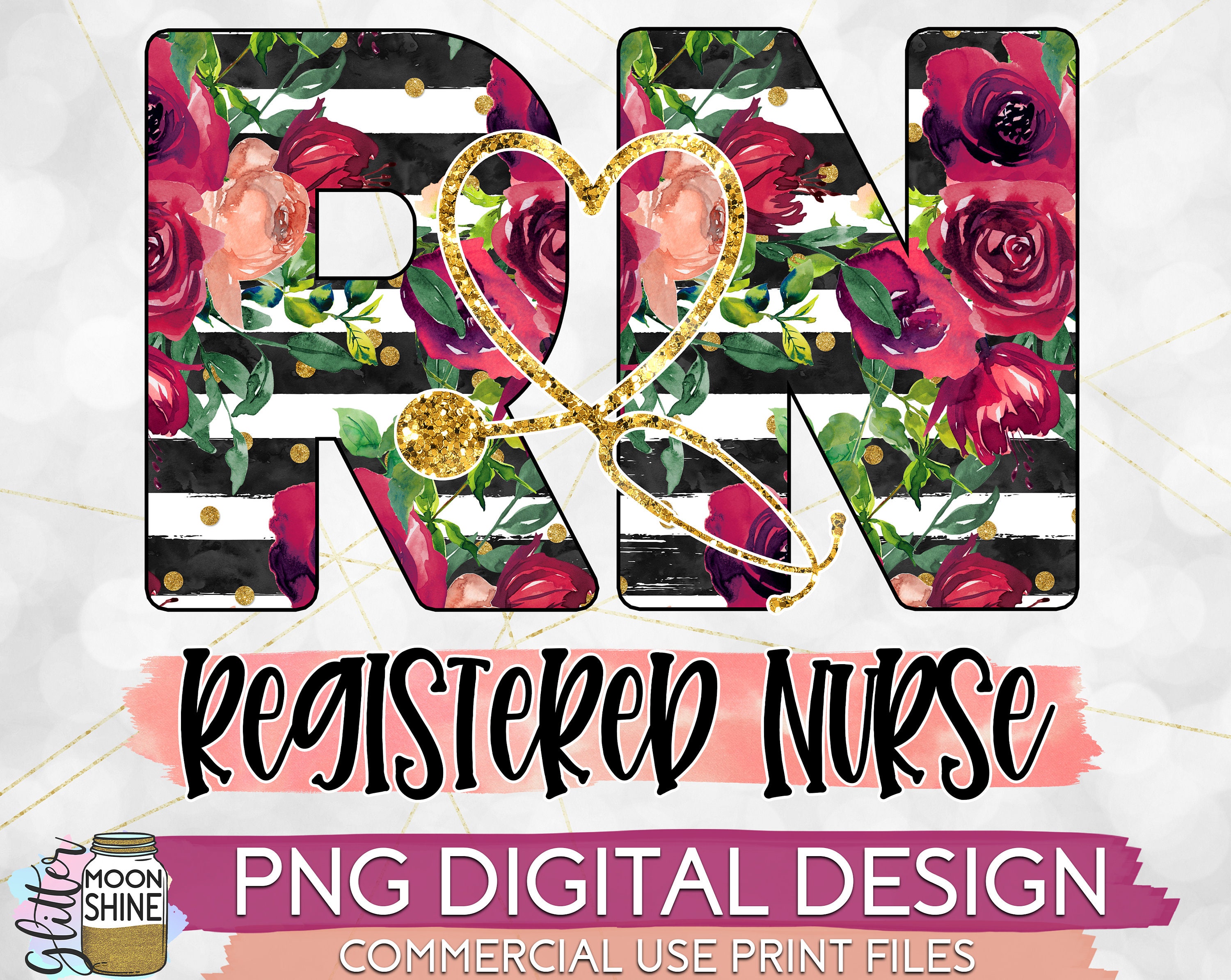 Papercraft Registered Nurse Nurse Clip Art for sublimation DTG Designs ...