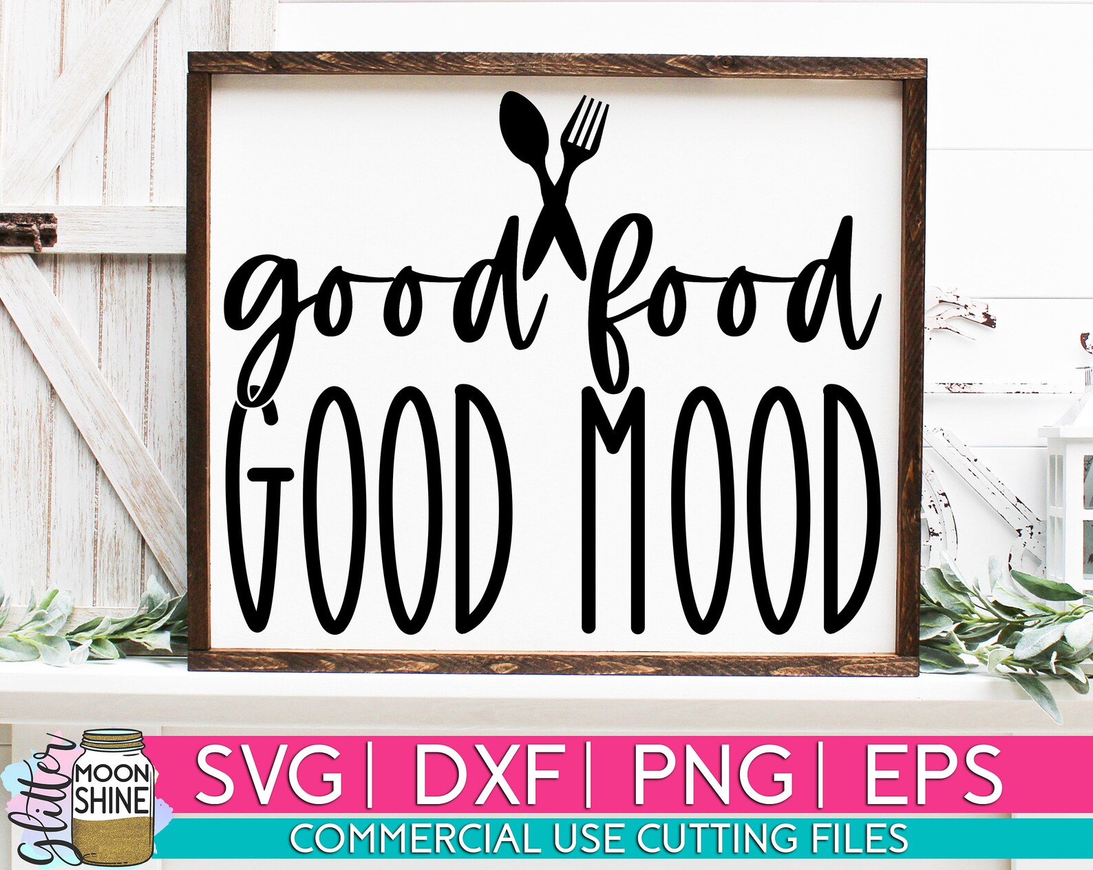 Good Food Good Mood Svg Eps Dxf Png Files for Cutting Machine - Etsy