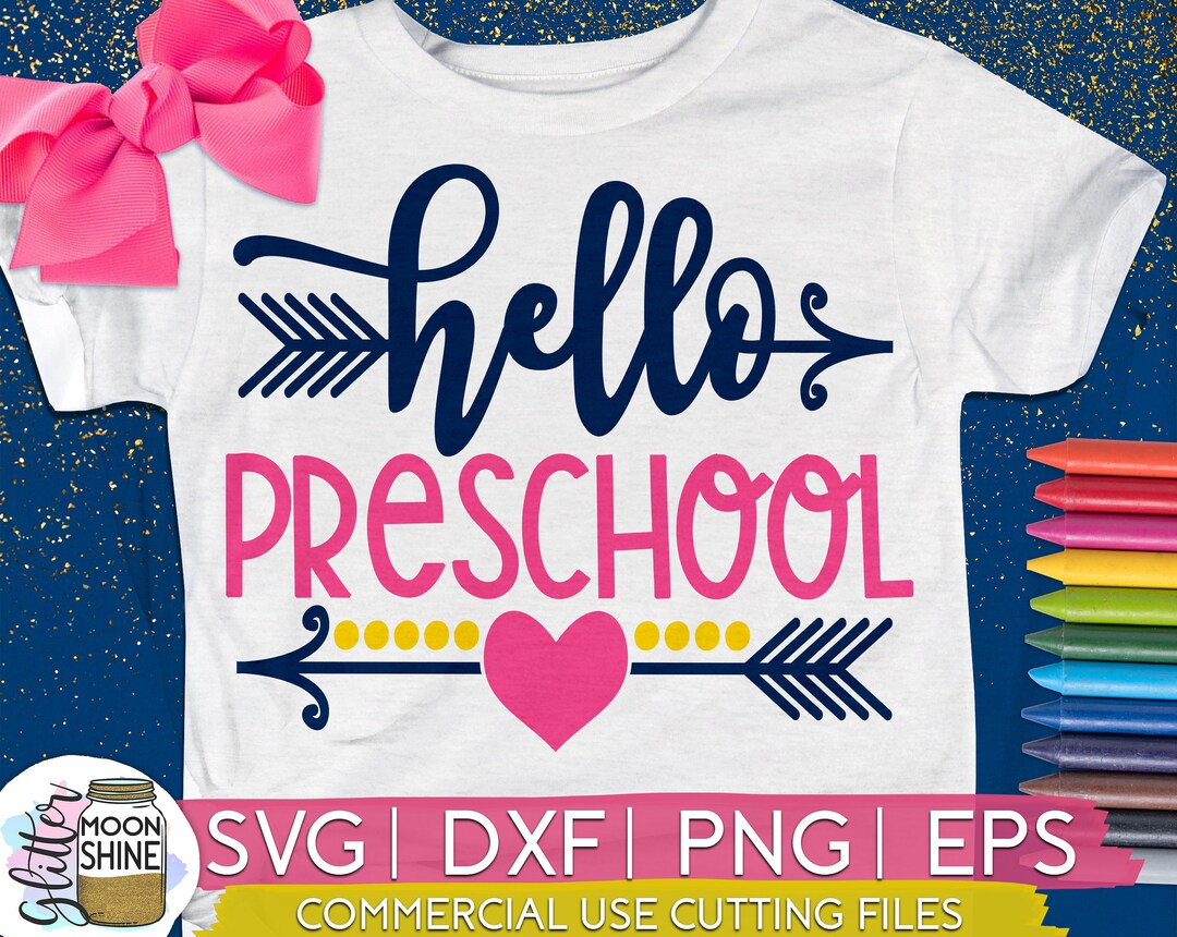 Hello Preschool Svg Dxf Eps Png Cutting Files for Silhouette Cameo ...
