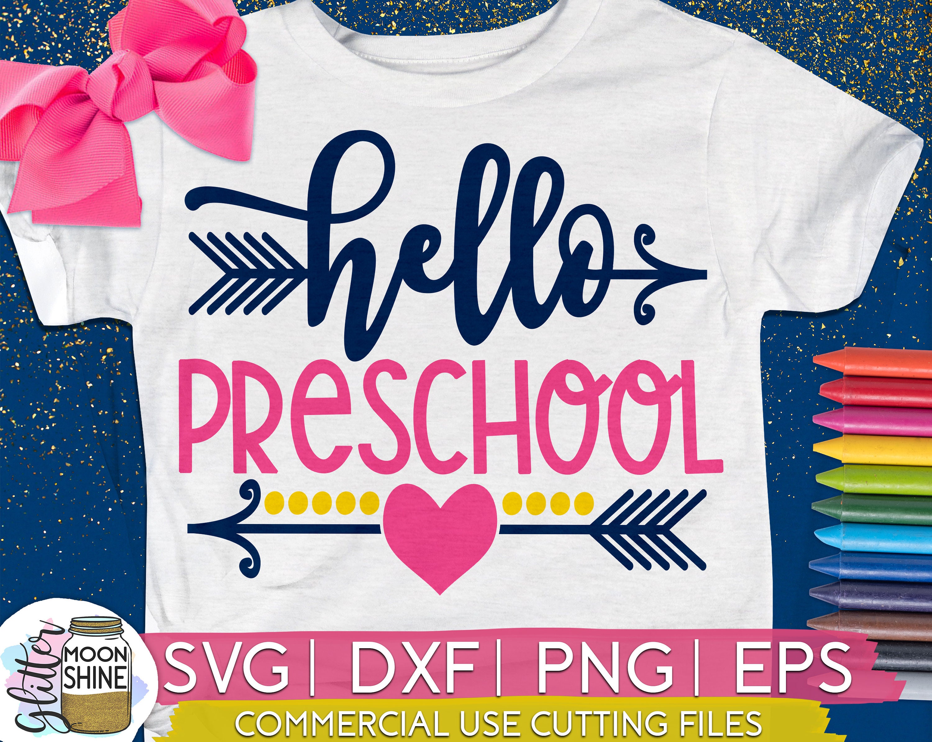 Hello Preschool Svg Dxf Eps Png Cutting Files for Silhouette - Etsy