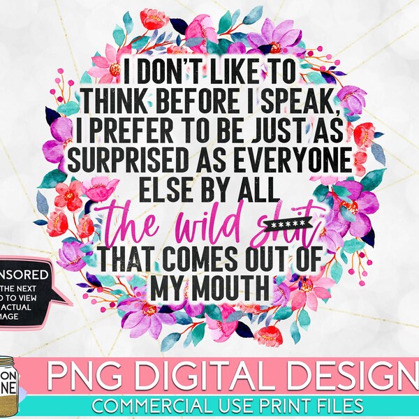 Think Before Speak - Etsy