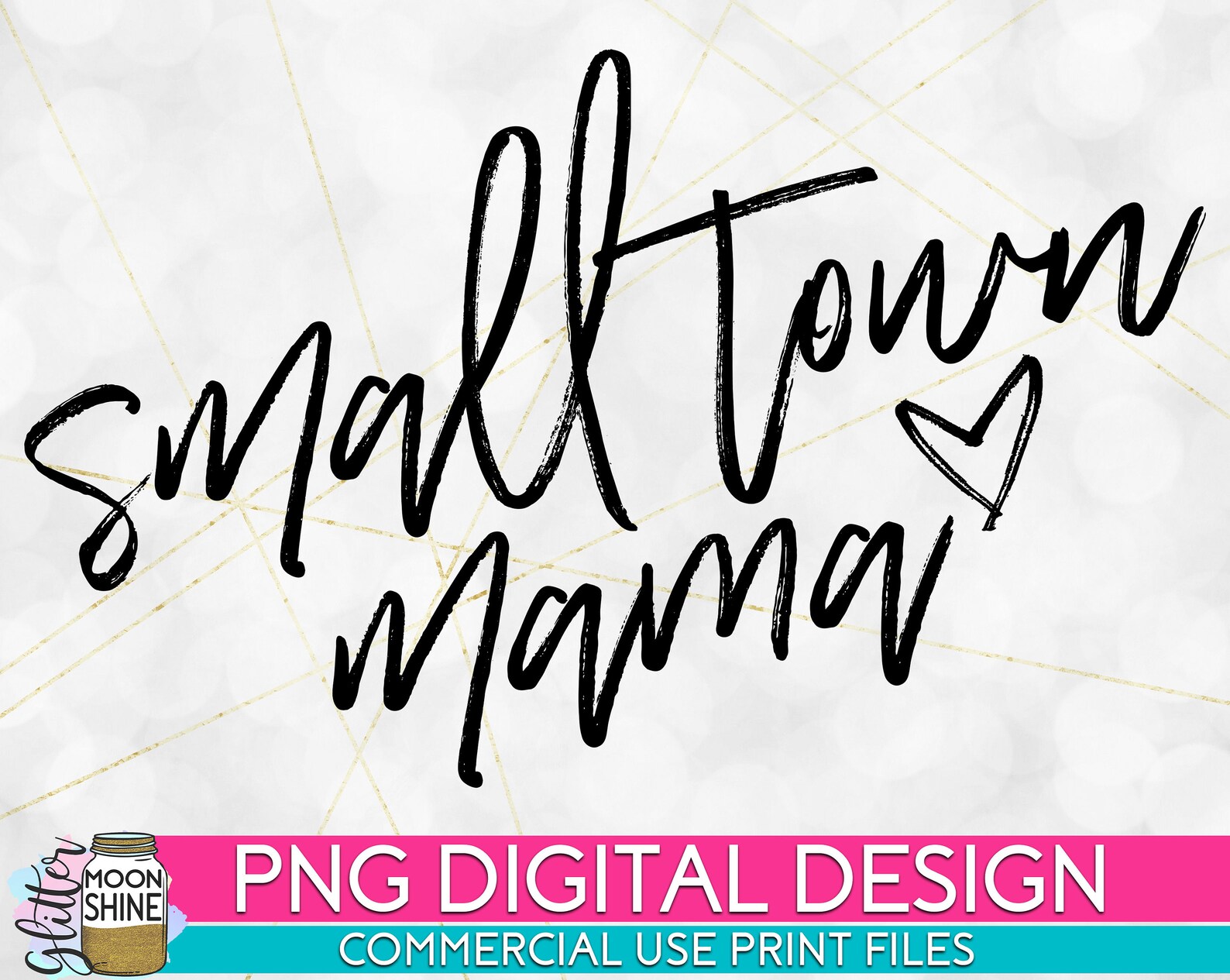 Small Town Mama Script PNG Print File for Sublimation or - Etsy