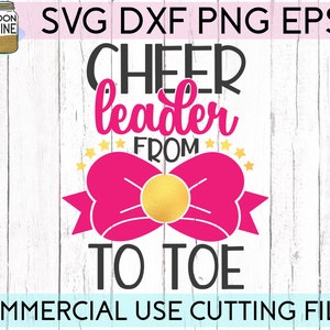 Cheerleader From Bow to Toe Svg Eps Dxf Png Cutting Files for ...