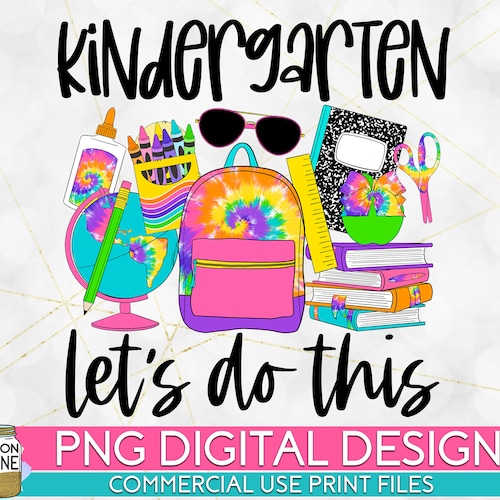 Peace Love School Colorful Tie Dye PNG Print File for - Etsy