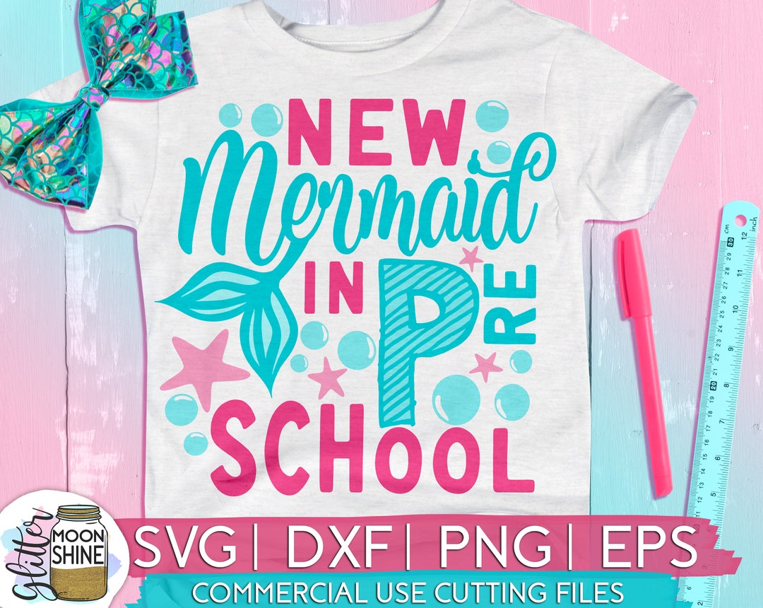 New Mermaid in Preschool Svg Eps Png Cutting Files for Silhouette Cameo ...