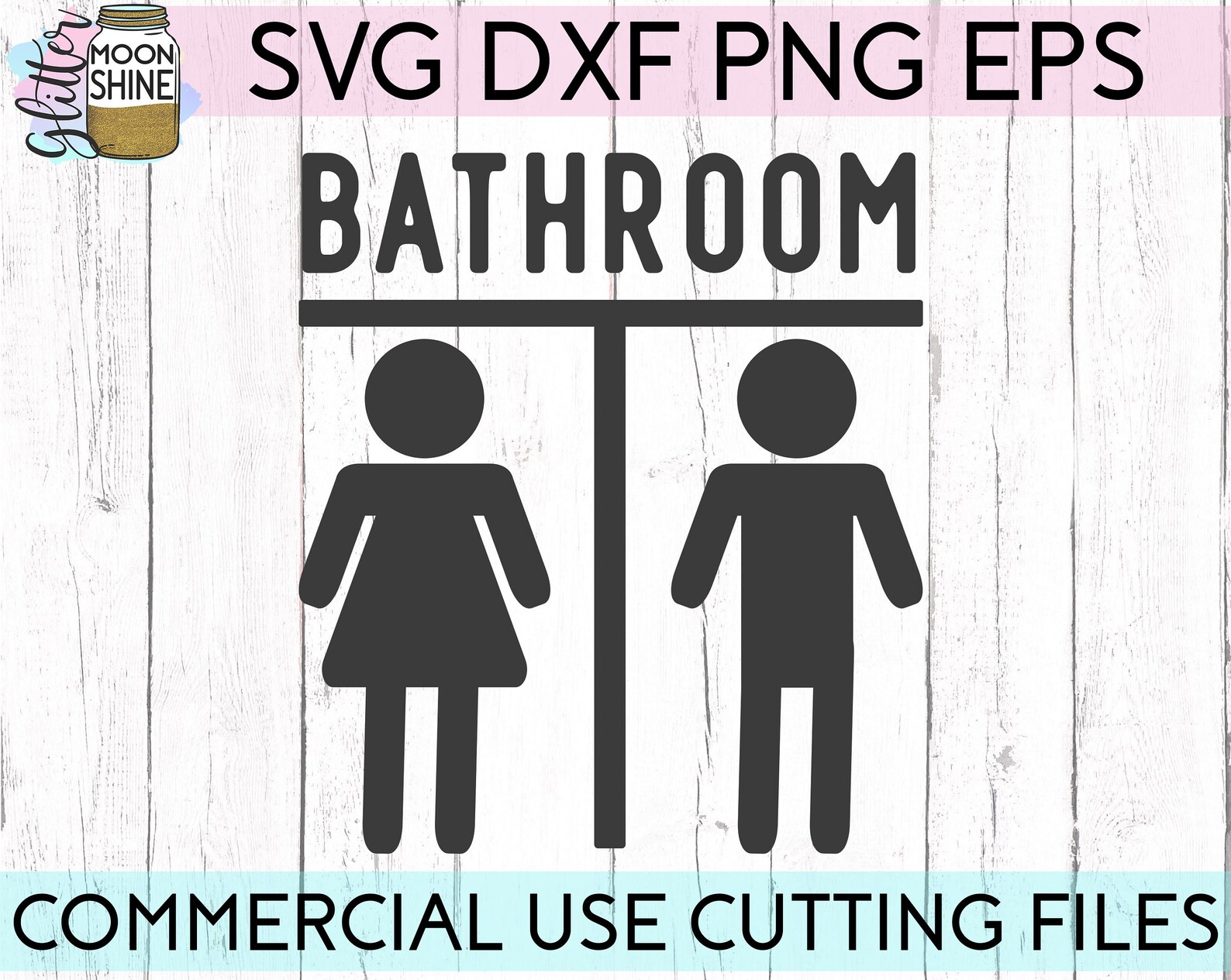 Bathroom Sign Design Svg Eps Dxf Png Files for Cutting - Etsy