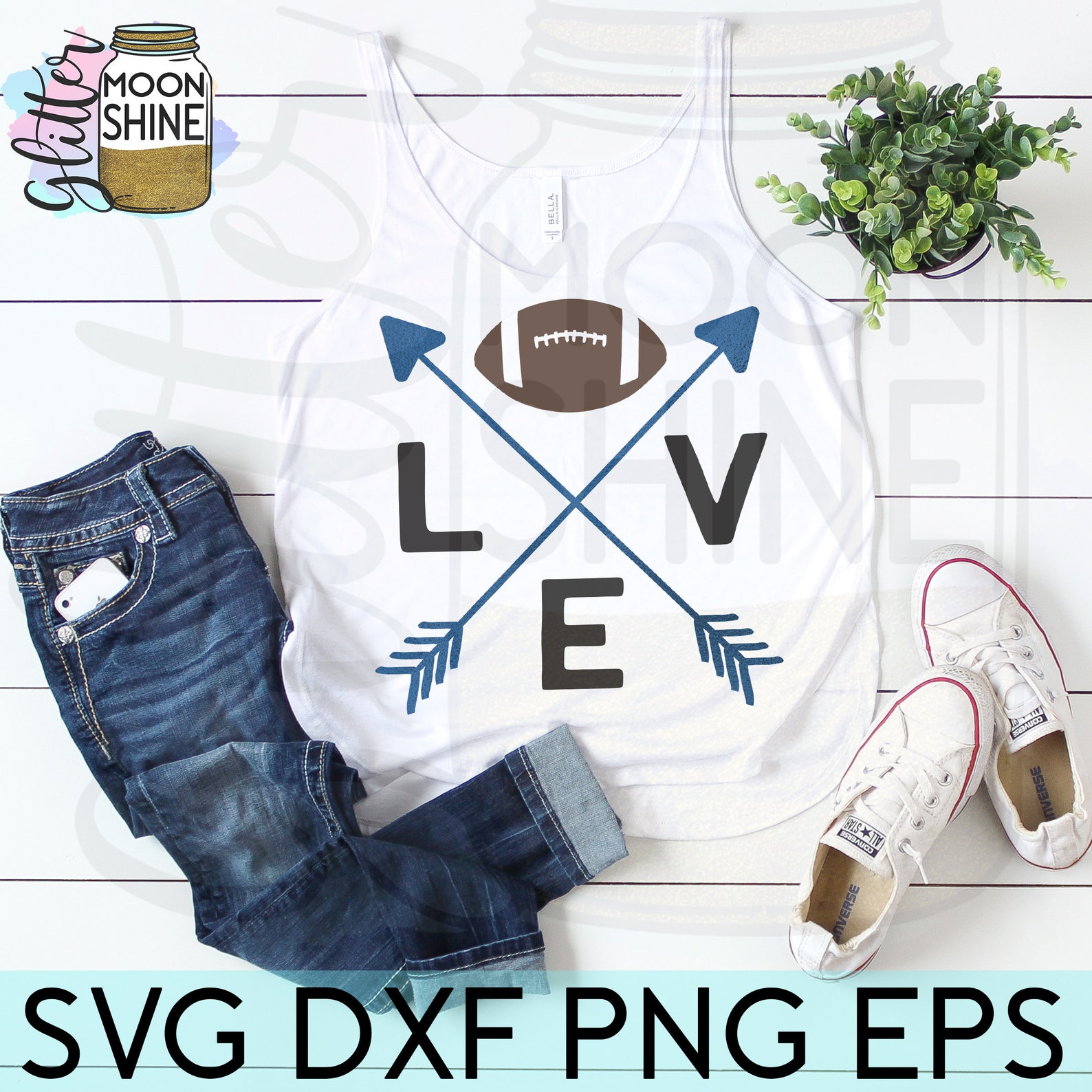 Football Love Svg Eps Png Dxf Cutting Files for Silhouette - Etsy