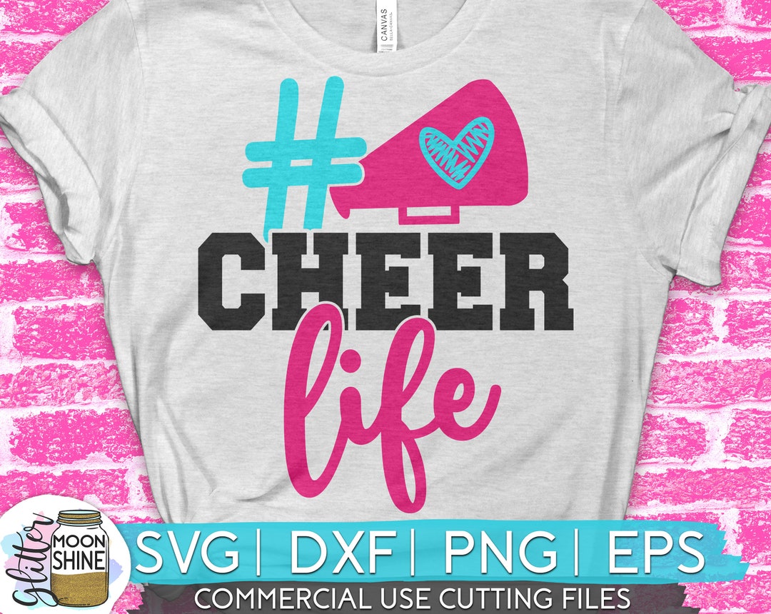 Hashtag Cheer Life Svg Eps Dxf Png Cutting Files for Silhouette Cameo ...