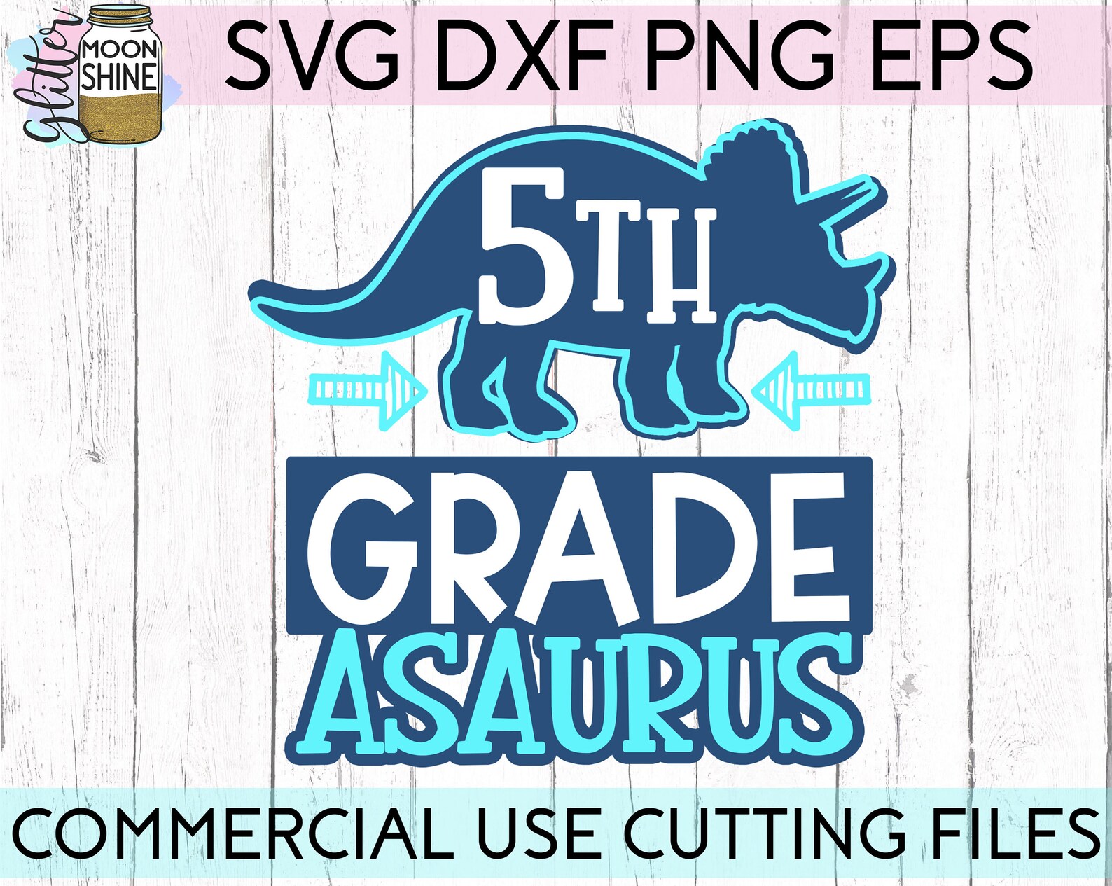 5th Grade-asaurus Svg Eps Png Cutting Files for Silhouette | Etsy