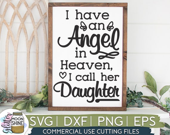 Paper, Party & Kids Daughter Memorial Svg Daughter Angel Svg Cricut ...