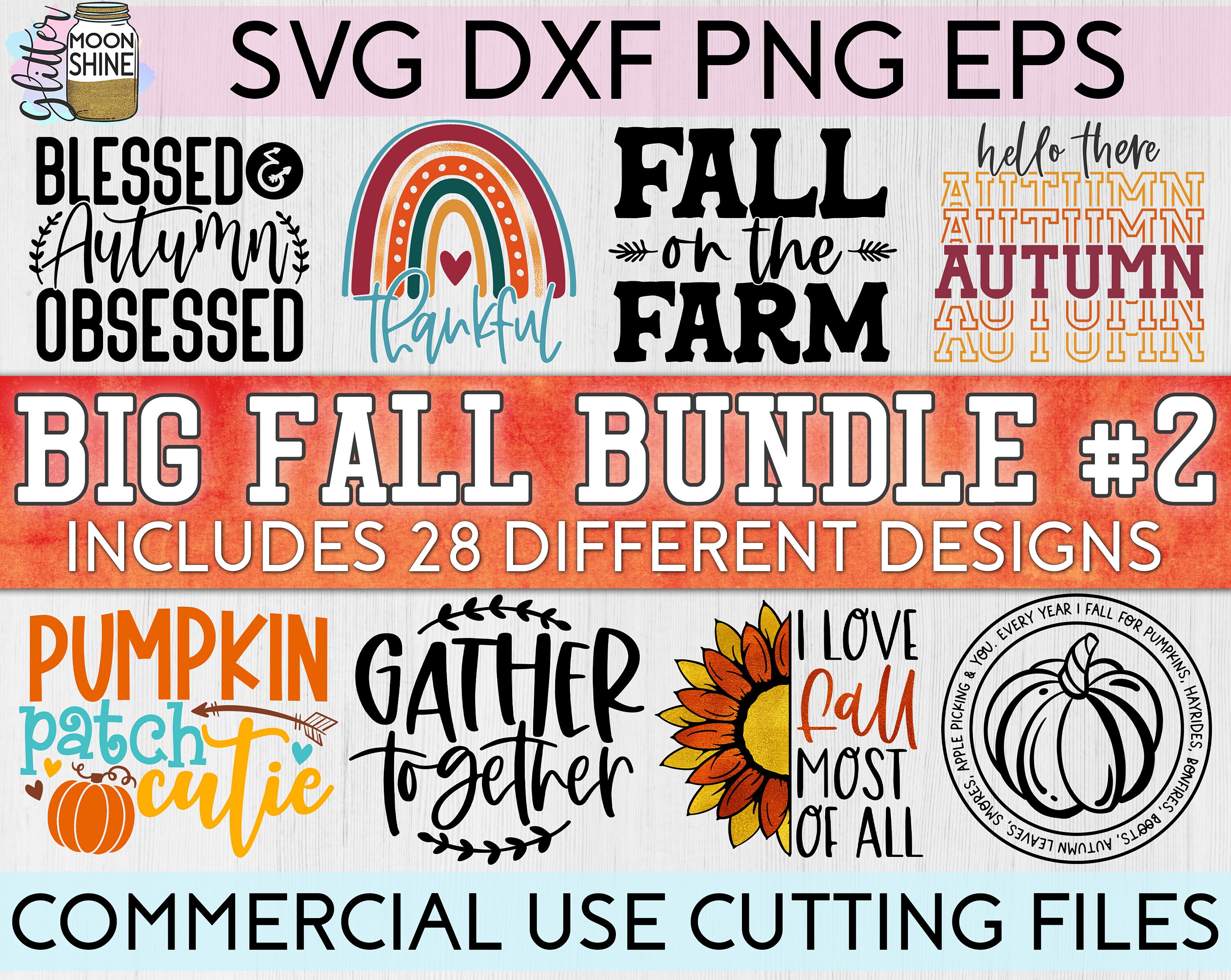 Big Fall Bundle of 28 2 Svg Dxf Eps Png Files for Cutting - Etsy