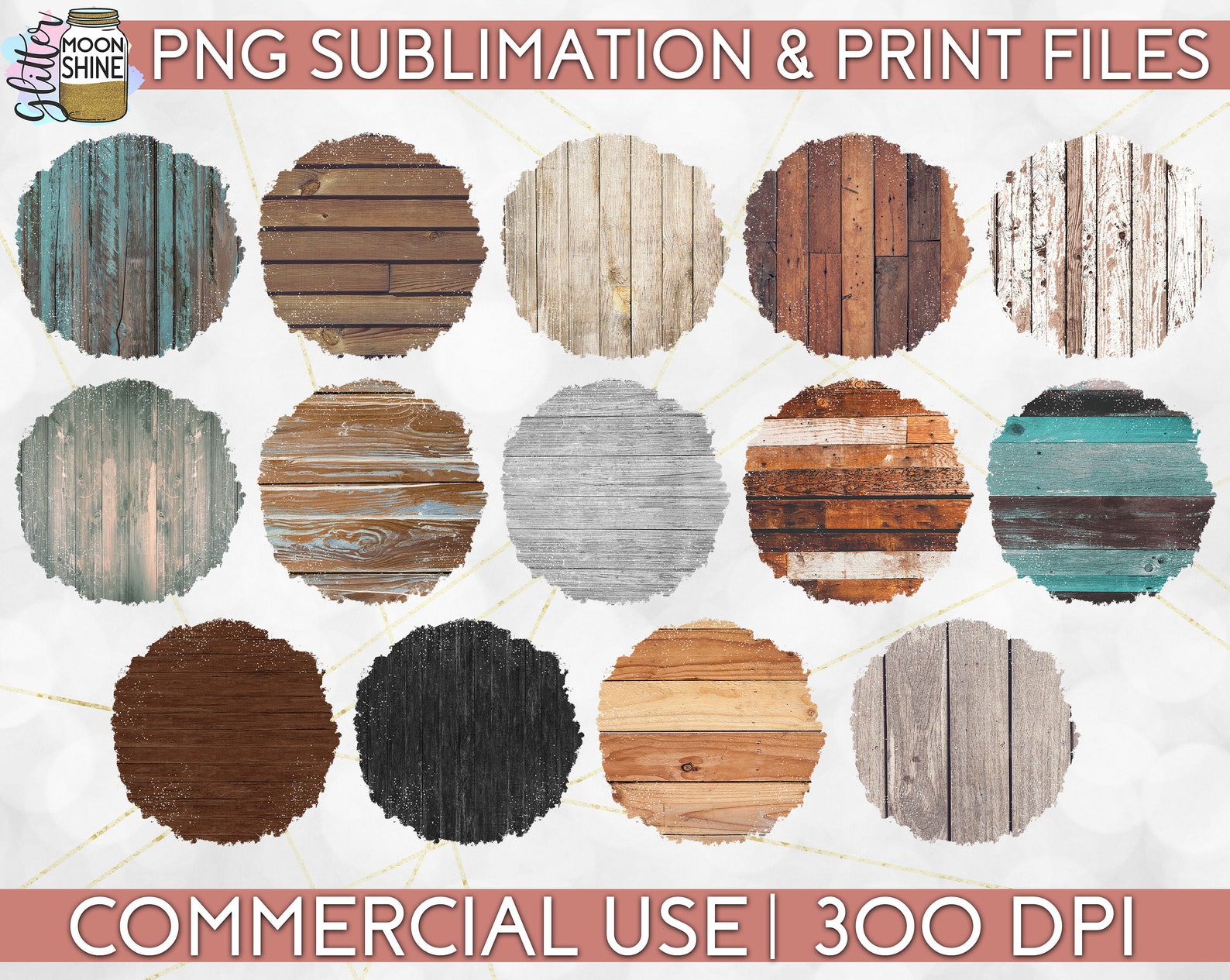 Rustic Wood Sublimation Background Bundle of 42 PNG Print File - Etsy