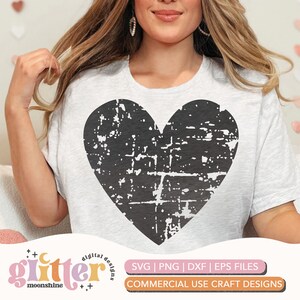 Distressed Heart Svg Eps Dxf Png Files for Cutting Machines Cameo ...