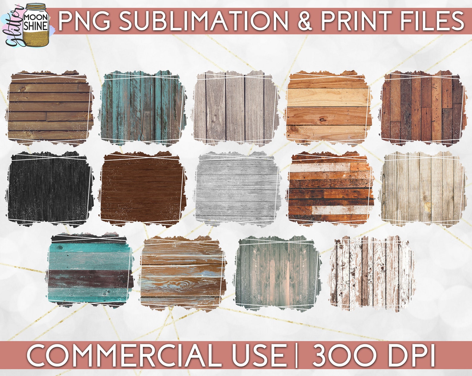 Rustic Wood Sublimation Background Bundle of 42 PNG Print File - Etsy