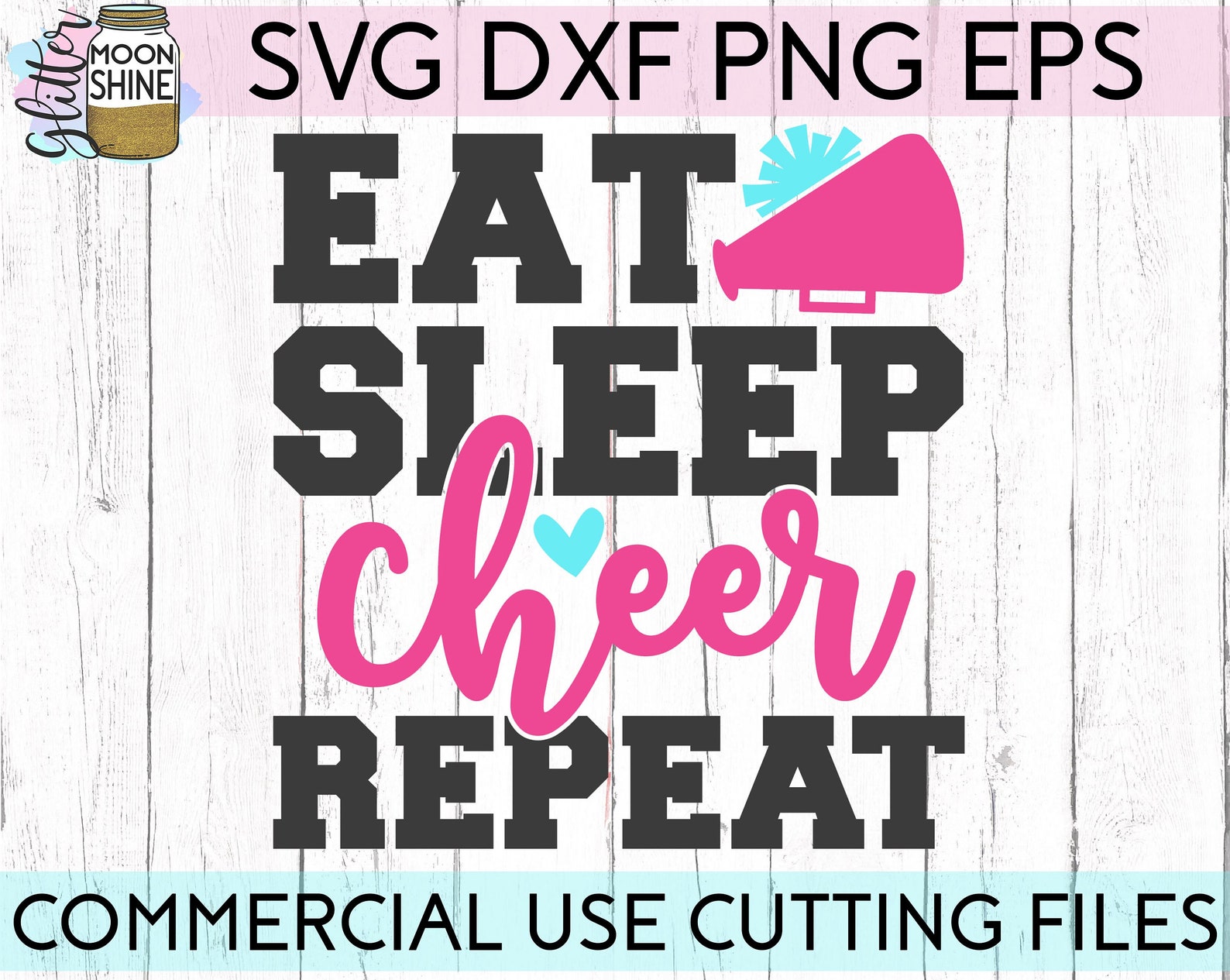 Eat Sleep Cheer Svg Eps Dxf Png Cutting Files for Silhouette | Etsy